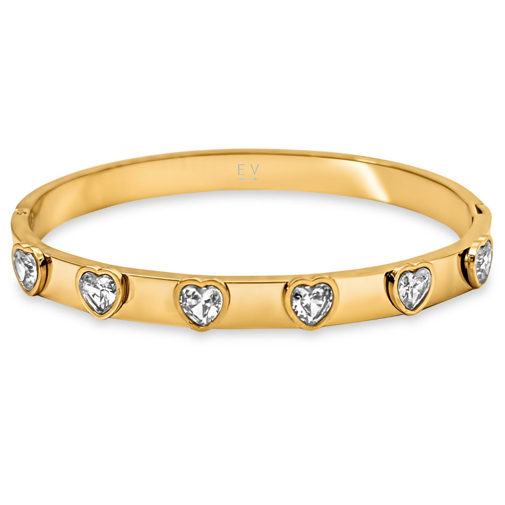 Leslie Heart Bangle Bracelet – Ellie Vail