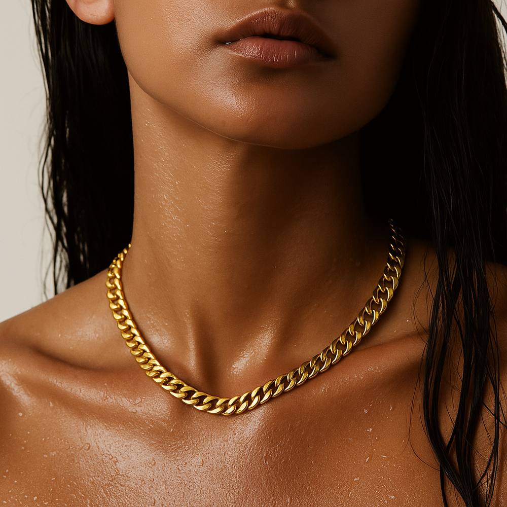 Liam Cuban Chain Necklace - Ellie Vail Jewelry