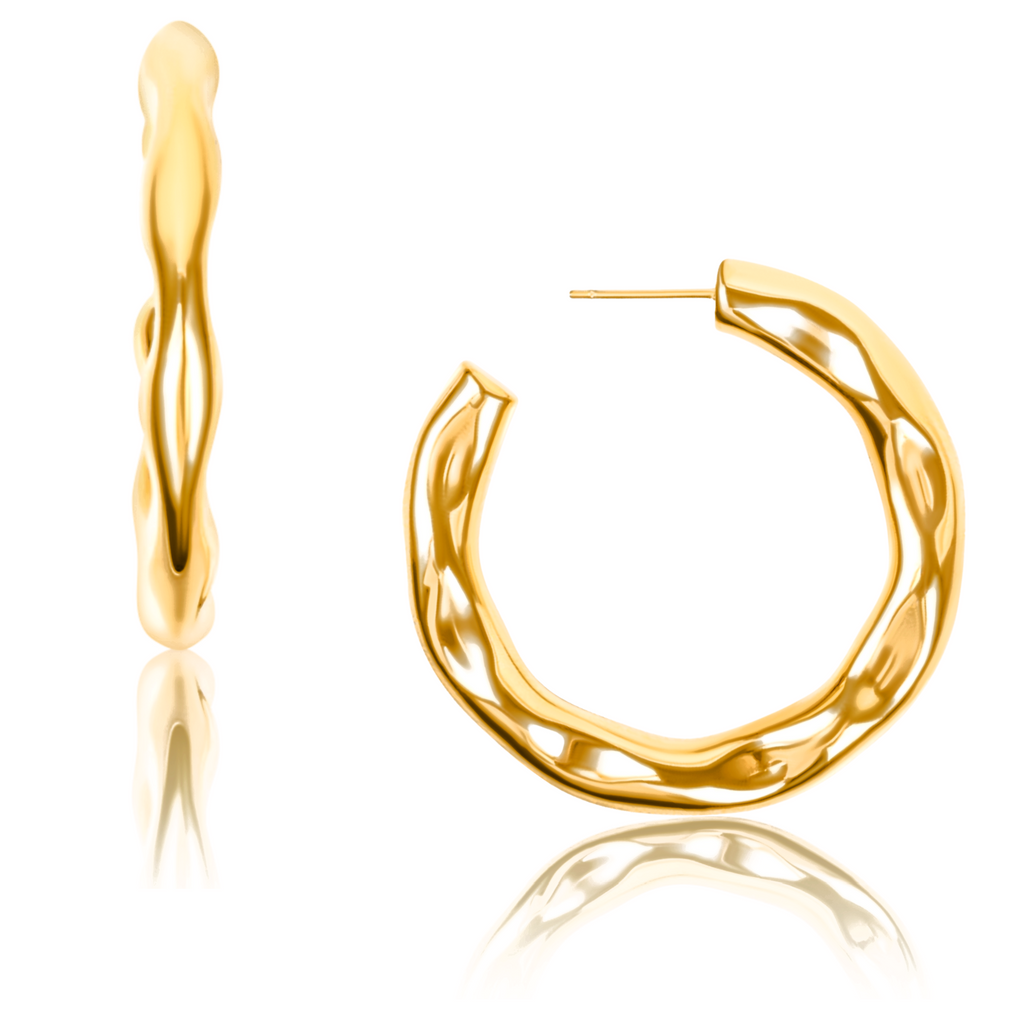 Astrid Hammered Hoop Earring - Ellie Vail Jewelry